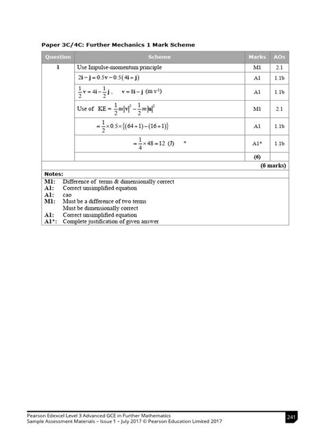 Gce A Further Maths Sample 7 Ms Pdf