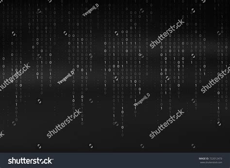 Abstract Binary Code Background Falling Streaming Stock Vector Royalty
