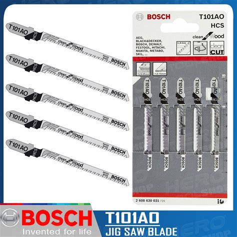 BOSCH T101AO ใบเลื่อยจิ๊กซอ ตัดไม้ ฟันละเอียด HCS ยกแผง 5 ใบ | Shopee ...