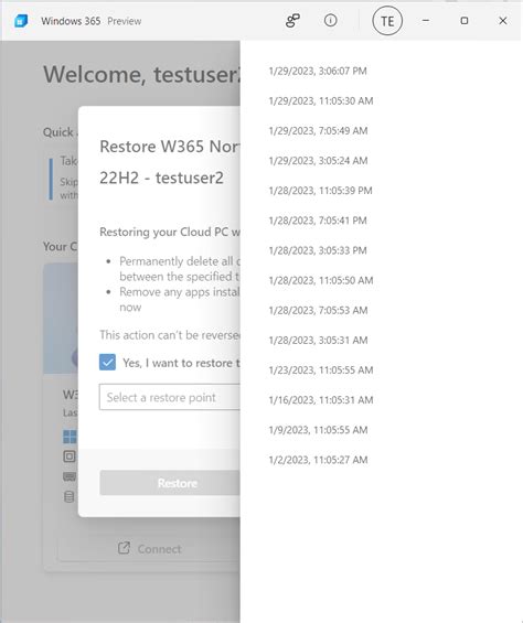 Getting Started With Windows 365 Part 6 Point In Time Restore Getting Started With Windows 365 Part 6 Point In Time Restore