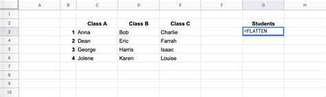 How To Use FLATTEN Function In Google Sheets Step By Step