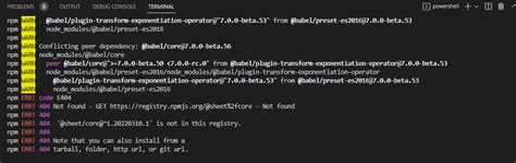 Nodejs Unable To Locate Sheetcore Package In Npm Repository