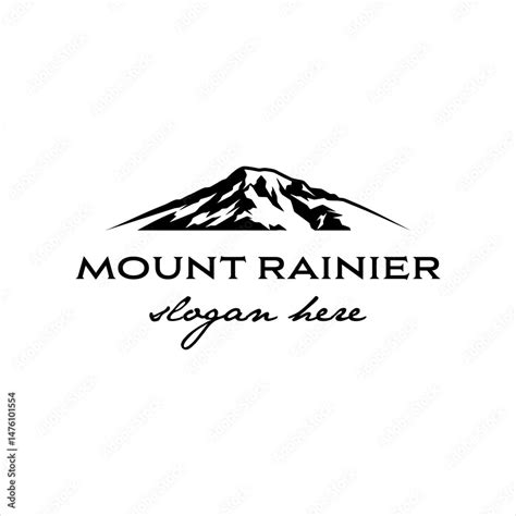 Mount Rainier Logo With Masculine Style Design Stock Vector Adobe Stock