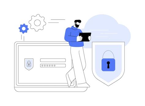 Premium Vector Cloud Computing Security Abstract Concept Vector