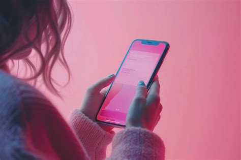 Female Hand Using A Mobile Phone For Chatting In A Digital