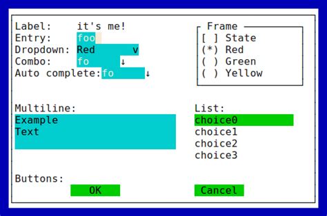 Picotui A Text User Interface TUI Widget Toolkit For MicroPython Firmwareschmiede