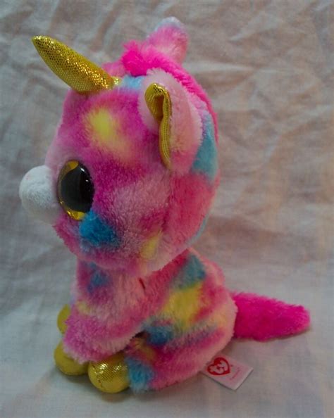 Ty Beanie Boos Big Eyed Fantasia Colorful Unicorn 6 Plush Stuffed