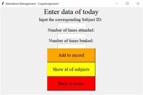 Attendance Management System Project In Python Copyassignment