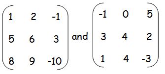 Adding And Subtracting Matrices Worksheet