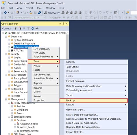How To Create A Handy Sql Server Backup Database Script