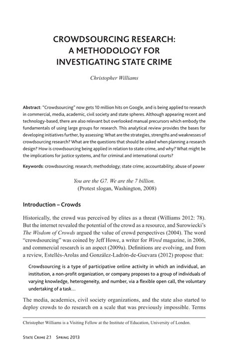 pdf crowdsourcing research a methodology for investigating state crime