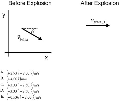 a firecracker slides along a frictionless floor with