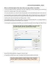 LINEAR PROGRAMMING TEMPLATE V2 3 Xlsm LINEAR PROGRAMMING HELP Below Is A Brief Description