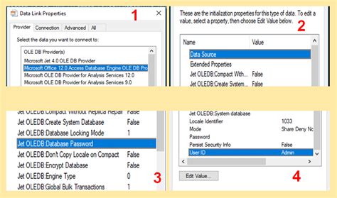 How To Connect Udl File To A Msaccess Db 2007 Protected With Password