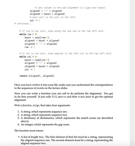 Reconstructing The Optimal Alignment This Is The Most