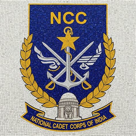 National Cadet Corps Emblem Mosaic Ncc Cadet India Ai Art Generator