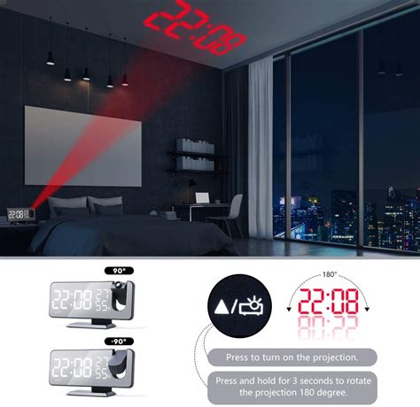 LED Projection Digital Alarm Clock Phone Charger The CEO Creative