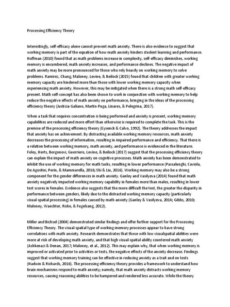 theoretical pdf working memory anxiety