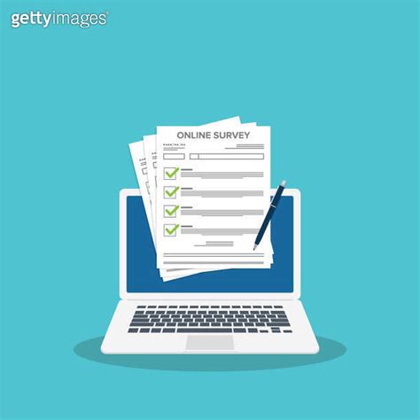 Online Survey Customer Feedback Checklist Browser Window Choice Survey Concepts Vector