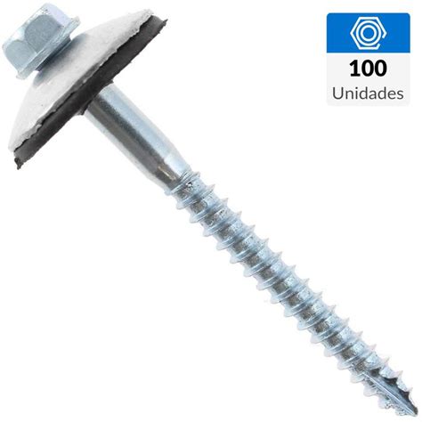 Tornillo Autoperforante Cabeza Hexagonal Madera 3 55 Cm 100 Unidades