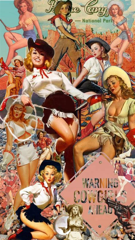 Cowgirl Pinup Summer Nature Pin Up Girl Vintage Pin Up Cowgirl Chic