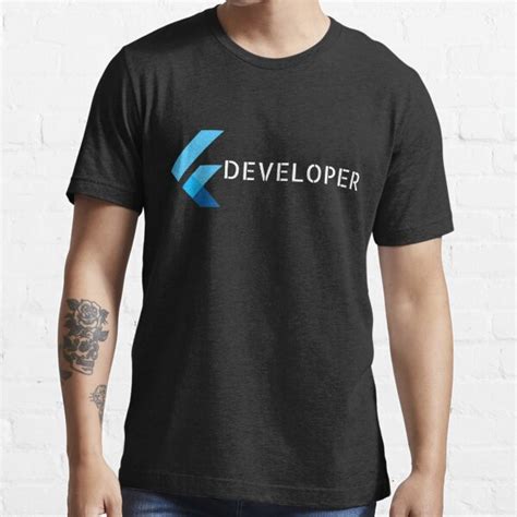 Flutter Developer Black T Shirt For Sale By Tshirtsandme Redbubble Flutter Developer Black