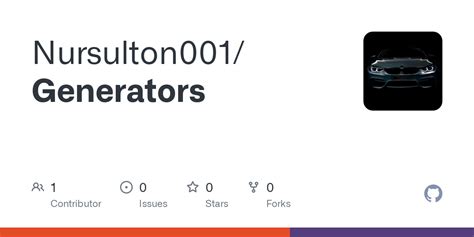 Github Nursulton001generators