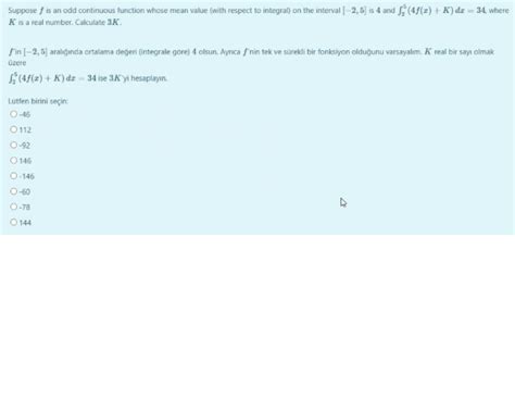 Solved Suppose F Is An Odd Continuous Function Whose Mean Chegg