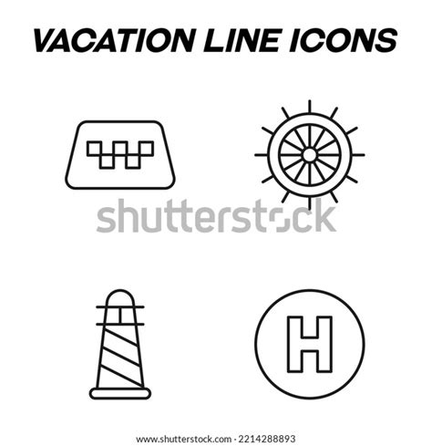 Minimalistic Outline Signs Drawn Flat Style Stock Vector Royalty Free
