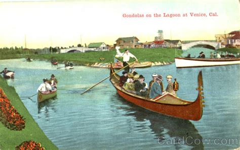 Gondolas On The Lagoon At Venice California