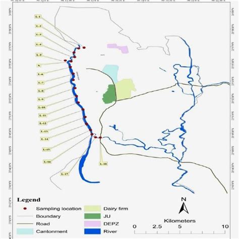 Gis Map Of Sampling Points Download Scientific Diagram