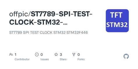 GitHub Offpic ST SPI TEST CLOCK STM STM F ST SPI TEST CLOCK STM STM F