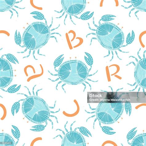 해양 테마에 밝은 벡터 일러스트 질감 된 손으로 그려진 된 그림 기술입니다 원활한 어린이 패턴 갈고리 발톱에 대한 스톡 벡터