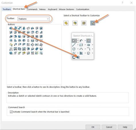 Solidworks Extrude From Context Toolbar Within The Sketch Environment