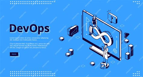 Devops 아이소 메트릭 개발 및 운영 무료 벡터