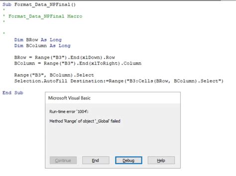 Cannot Autofill Down With Vba Formula Rexcel