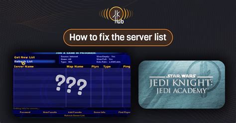 can t find servers on jedi knight jedi academy errors and problems jkhub