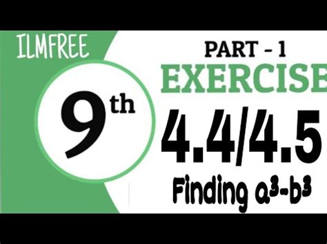 Find the values of a3-b3 || Using Factorization || Ilmfree || Class 9 - YouTube