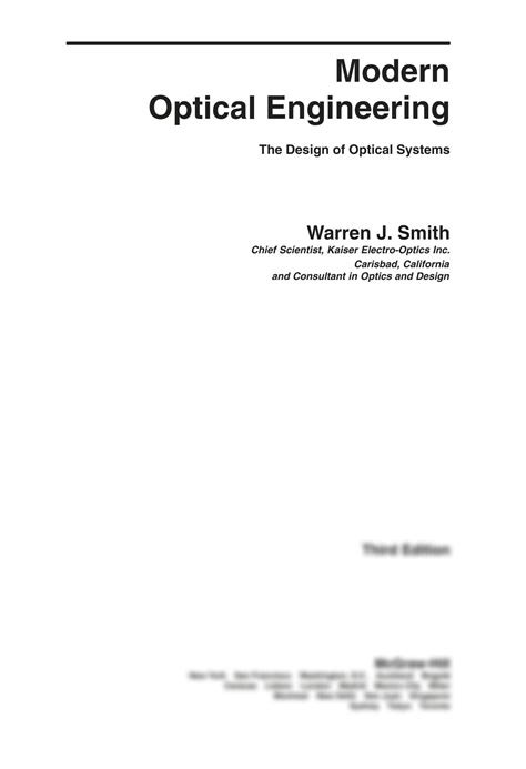 Solution Modern Optical Engineering The Design Of Optical Systems