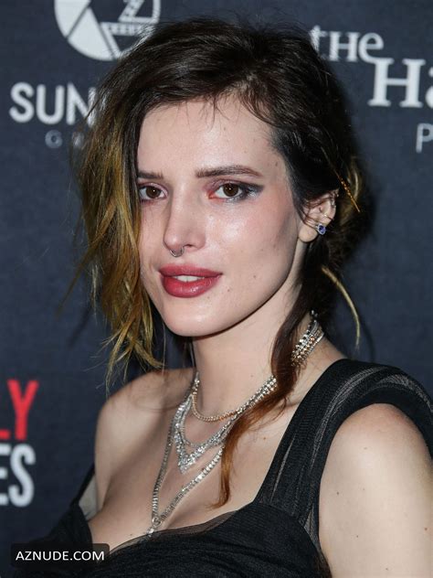 Bella Thorne Flaunts Her Cleavage Wearing A Black Dress At The 2019 Filming Italy Awards In