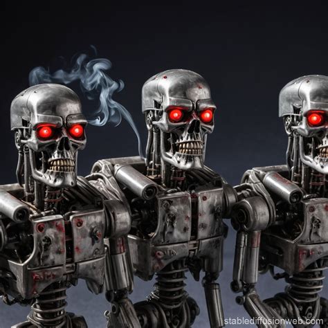 Terminators With Red Eyes Stable Diffusion Online