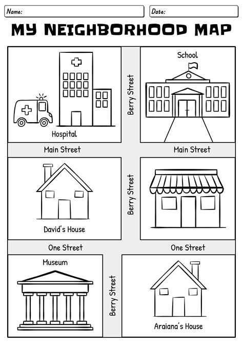 Map Worksheet For Kindergarten