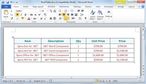 Insert Table From Excel To Word Decoration Examples
