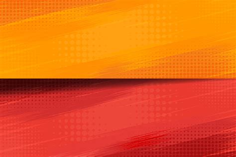 만화책 대 템플릿 배경 클래식 팝 아트 스타일 슈퍼 히어로 전투 소개 주황색 빨간색 배경에 하프톤 인쇄 질감 만화에 대한 스톡 벡터 아트 및 기타 이미지 Istock