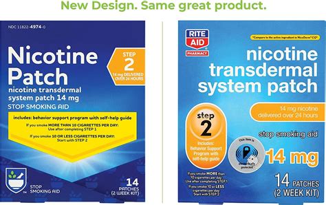 Rite Aid Nicotine Patch Step 2 14mg 14 Ct Quit Smoking Aid And Behavioral Support Buy Now
