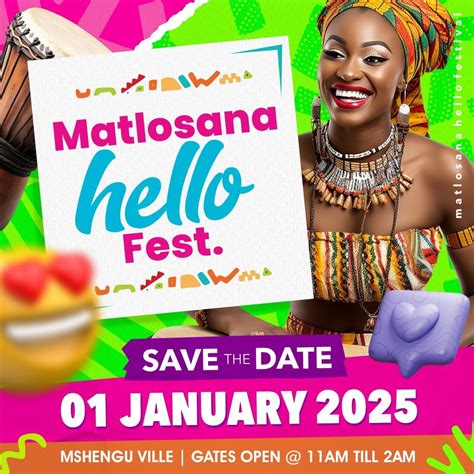 Hello Festival 2025 Mshengu Fun City Klerksdorp 1 January 2025 Allevents