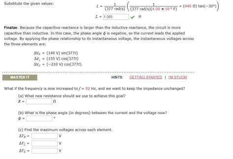 solved analyzing a series rlc circuit a series rlc circuit