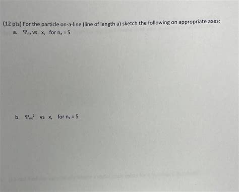 Solved For The Particle On A Line Sketch The Following On An Chegg