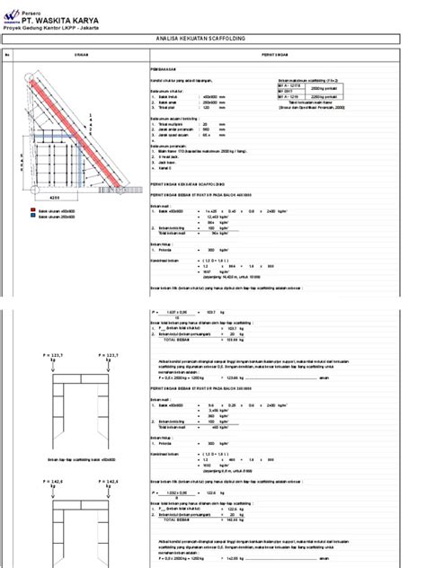 Perhitungan Scaffolding Tutorial Pdf Pdf