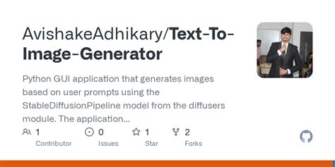Github Avishakeadhikarytext To Image Generator Python Gui